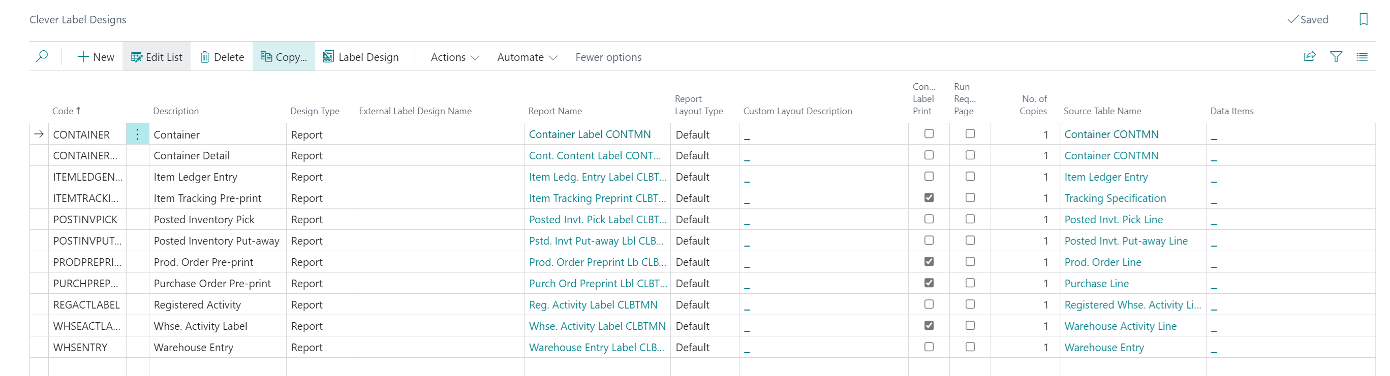 Clever Dynamics - Label Design Setup
